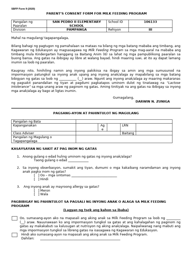 SBFP-Form-9-Parents-Consent-Form-for-Milk-Feeding-Program (1) | PDF