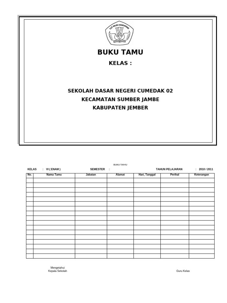 Buku Tamu | PDF