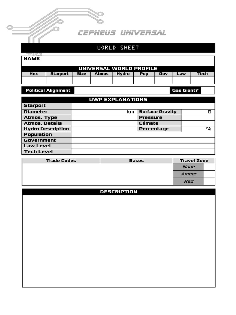 CU Data World Sheet FILLABLE | PDF