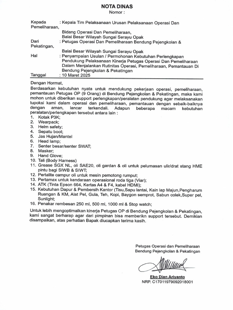 Nota Dinas | PDF