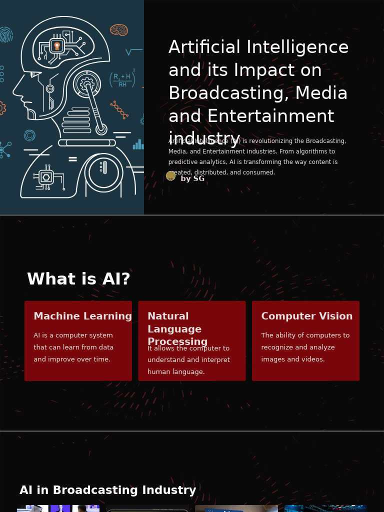 Artificial Intelligence and Its Impact On Broadcasting Media and Entertainment Industry | PDF ...