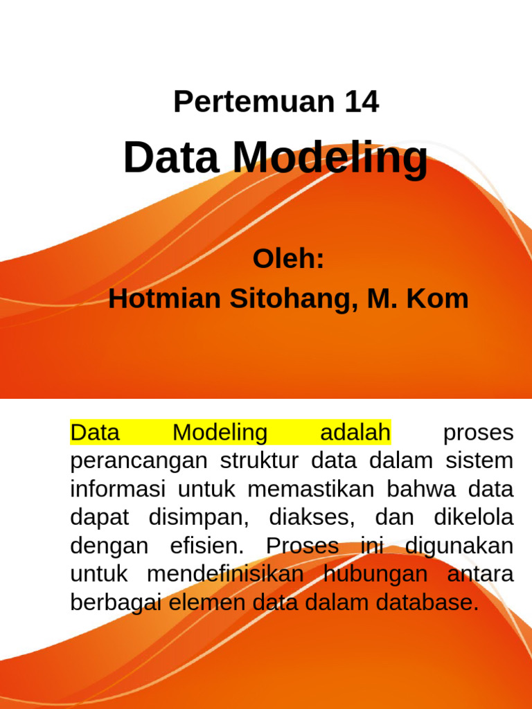 Pertemuan 13 Data Modelling | PDF
