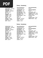 Spanish Family Tree Vocabulary Guide | PDF | Family | Stepfamily