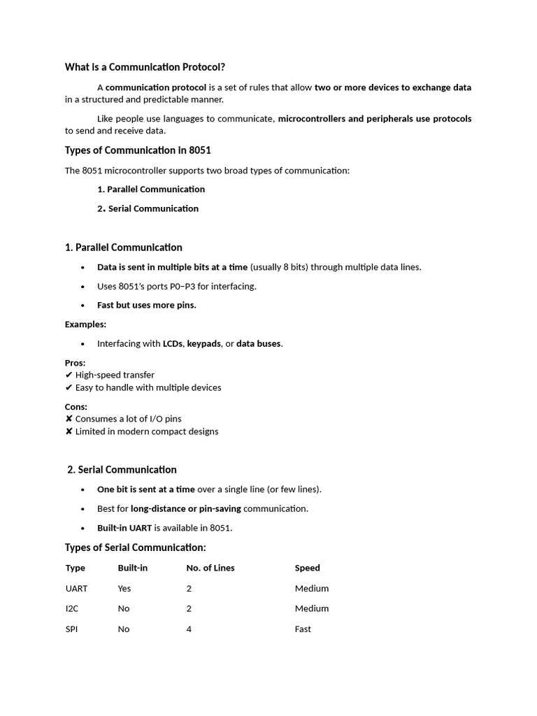8051 Communication Protocol | PDF | Telecommunications | Electrical Engineering