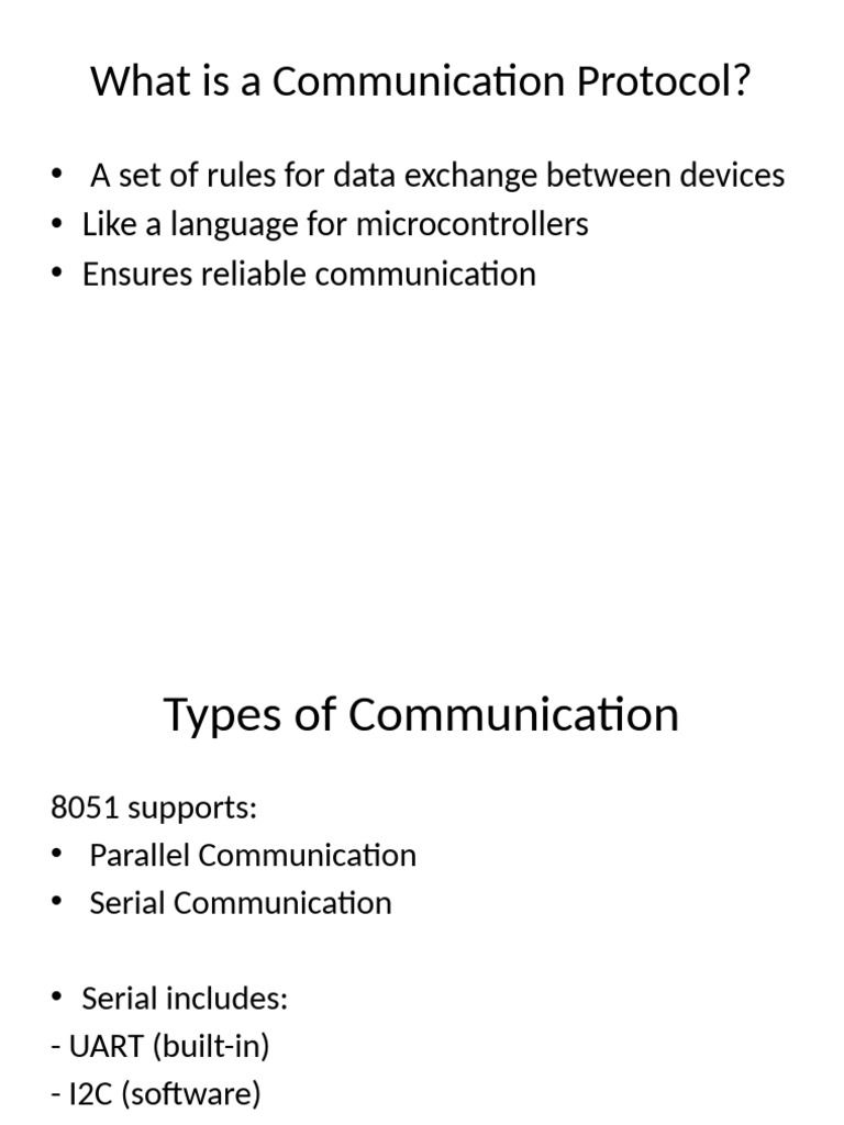 Communication Protocols for 8051 Microcontrollers | PDF | Computer Engineering | Computer Hardware