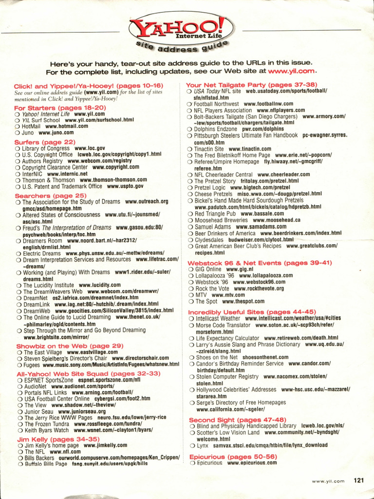 Yahoo Magazine Website Guide | PDF