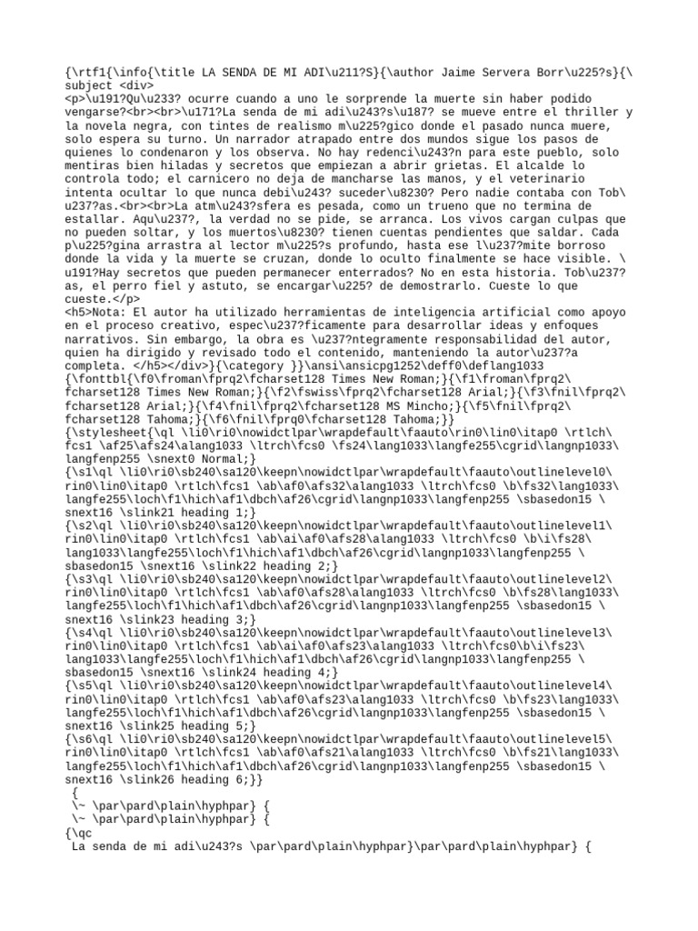 SENDA DE MI ADIÓS, LA - Jaime Servera Borrás | PDF