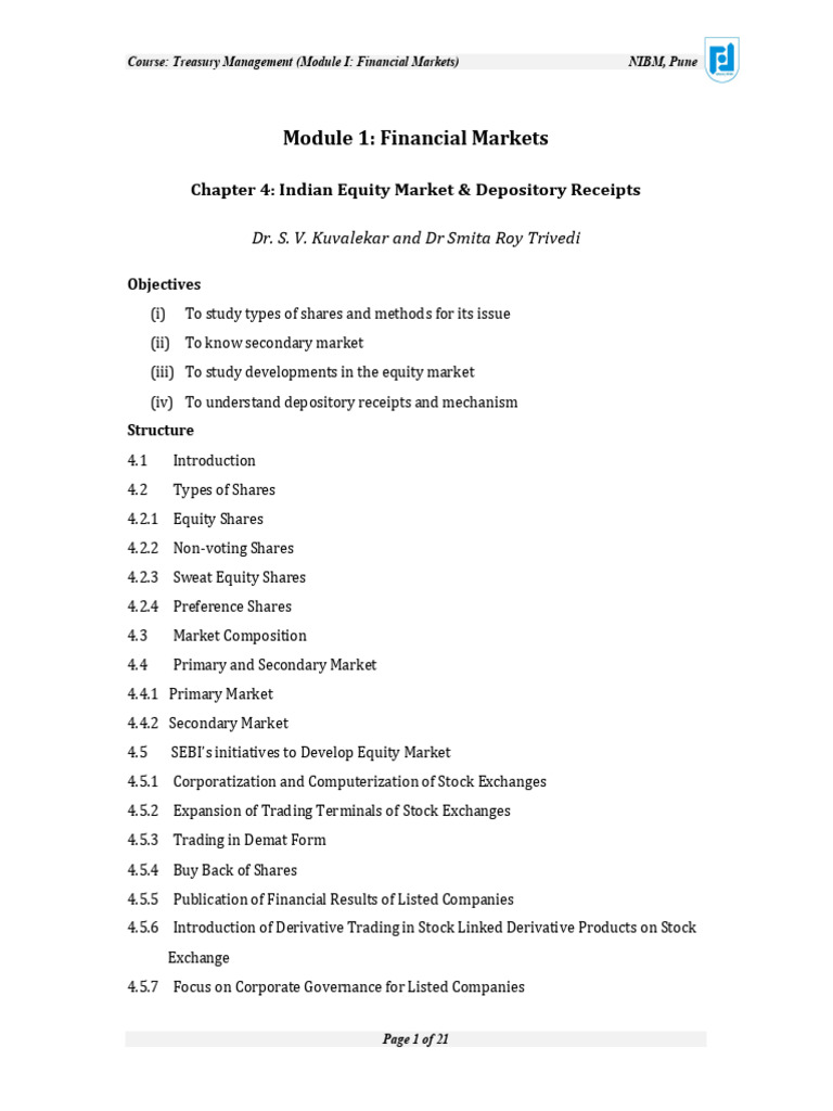 Indian Equity Market Overview | PDF | American Depositary Receipt ...
