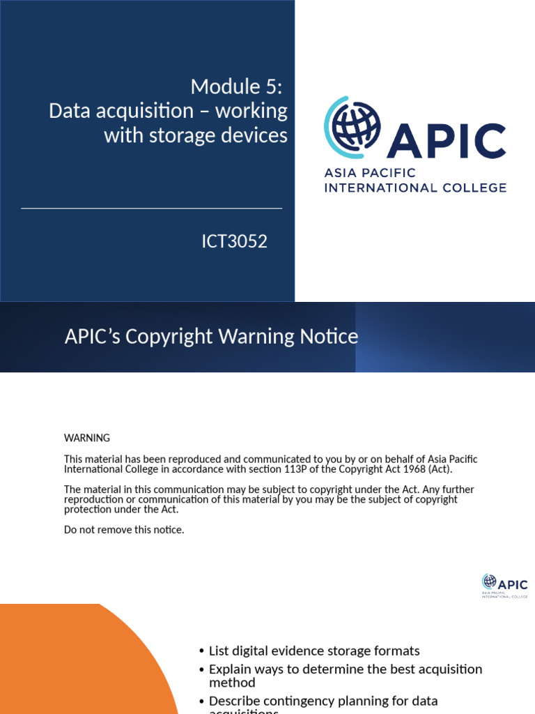 Lecture 5 APIC 1.2.3 | PDF | Computer File | Usb Flash Drive