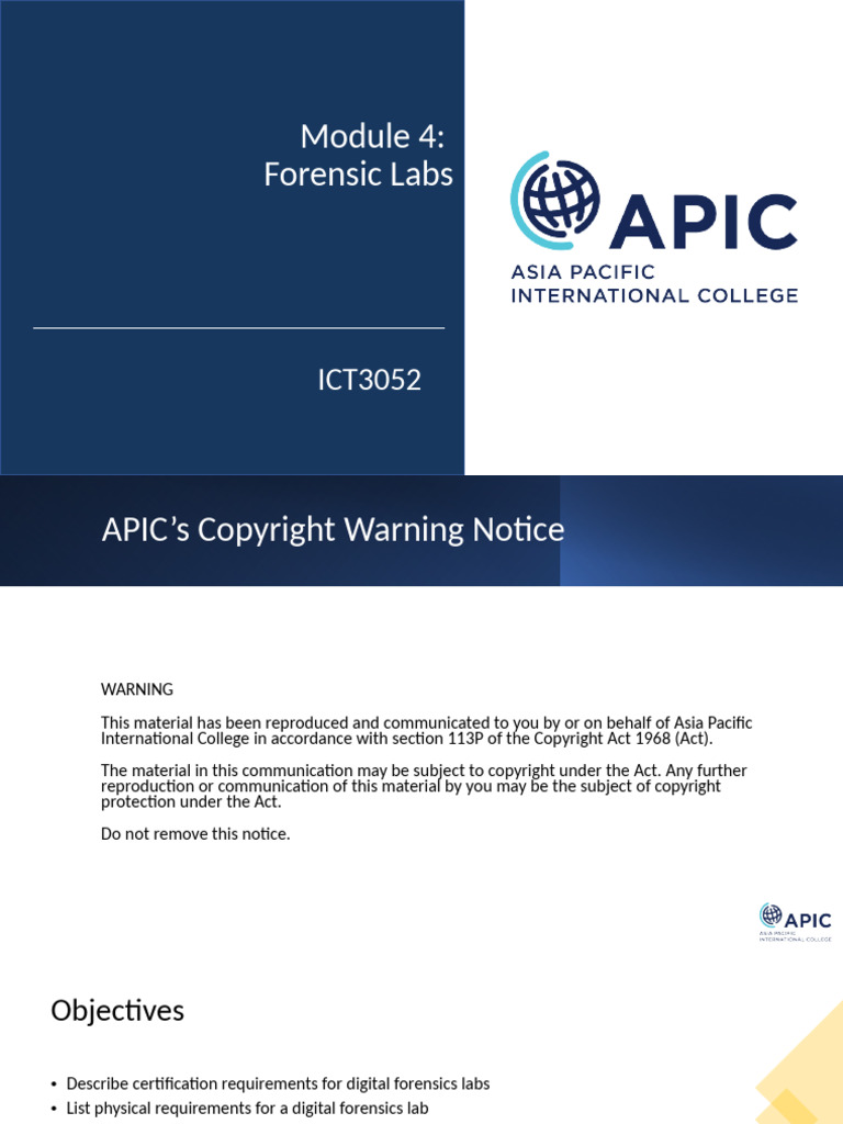 Lecture 4 - APIC 1.2.3 | PDF | Digital Forensics | Usb