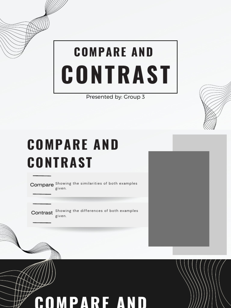 Compare and Contrast PPT | PDF | Human Communication | Publishing