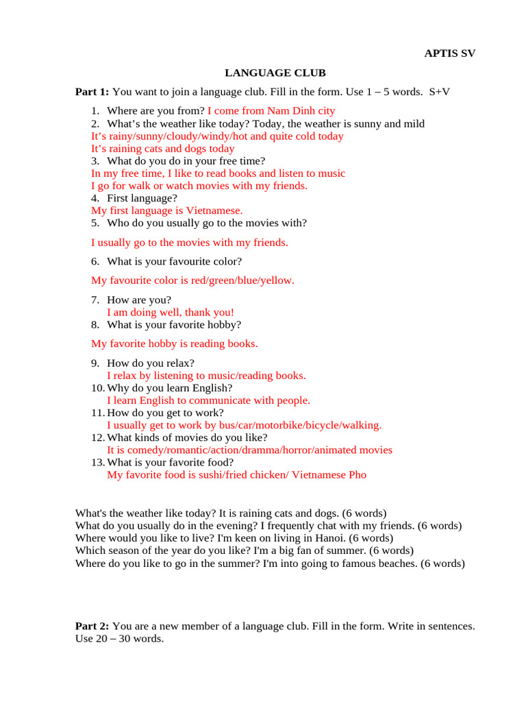 Language Club Membership Guide | PDF