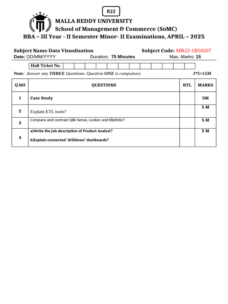 BBA -III YEAR-II SEM-MINOR-II DV SET -2 | PDF
