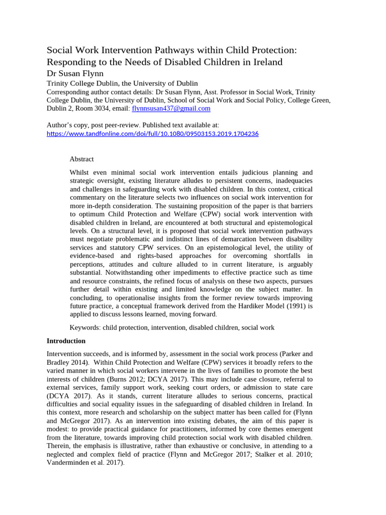 FinalVersion Fullauthordetailsandaffiliations | PDF | Disability ...