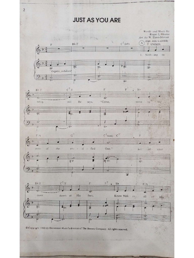Just As You Are | PDF