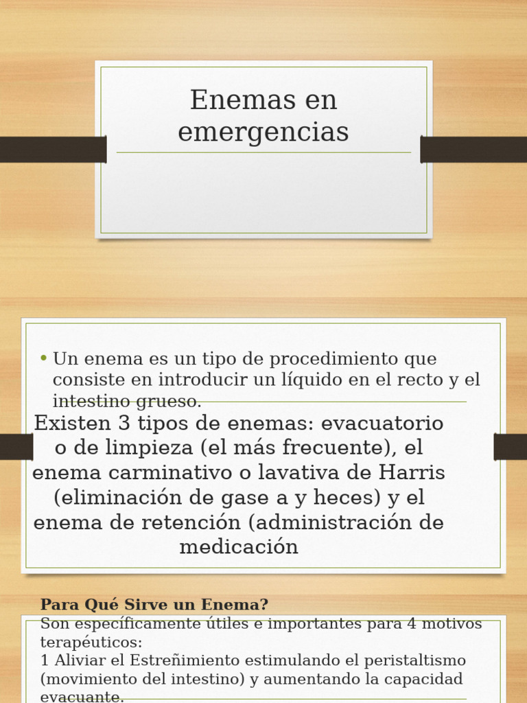 Enemas | PDF | Medicina | Especialidades Medicas