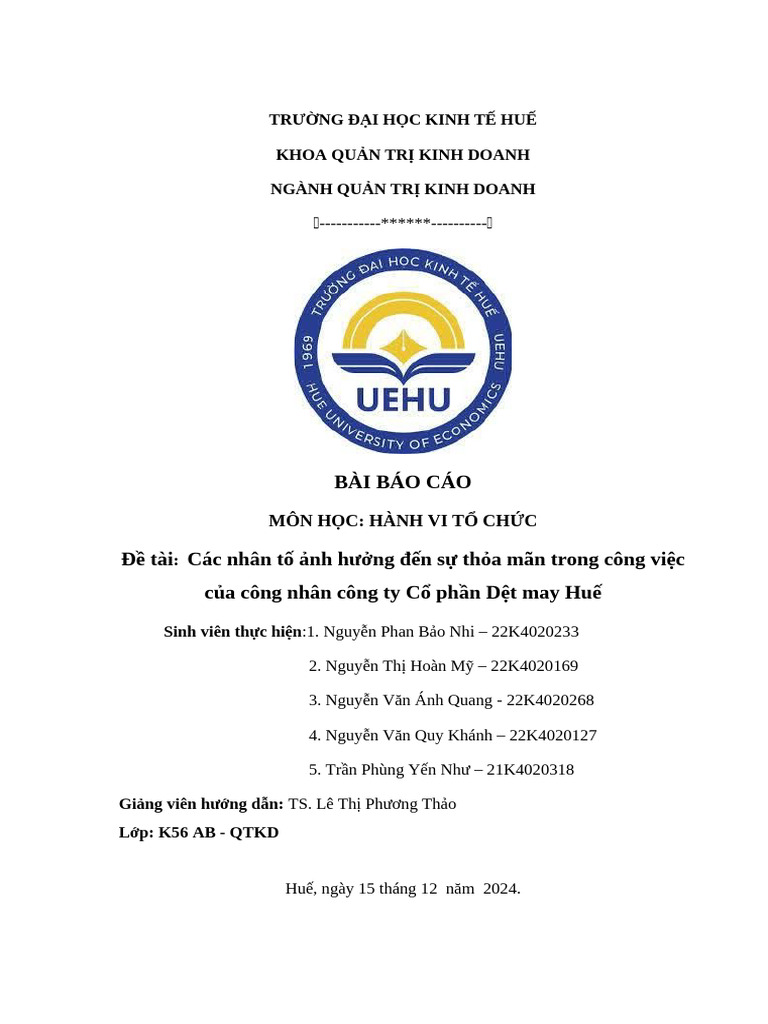 Hành VI T CH C | PDF