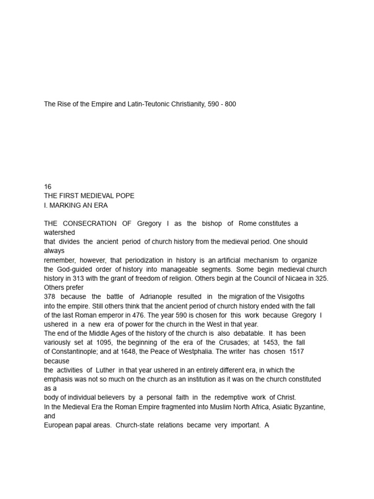 16 The First Medieval Pope | PDF | Pope | Predestination