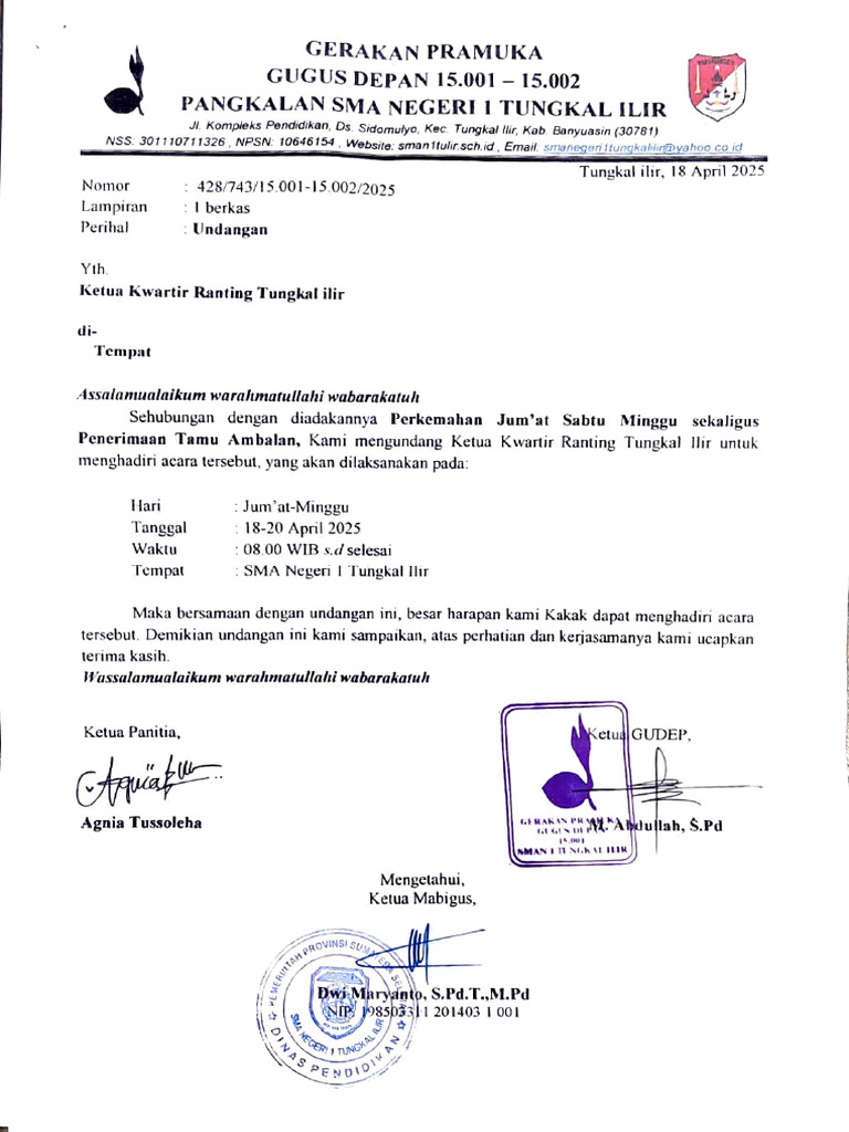 Undangan Perjusami | PDF