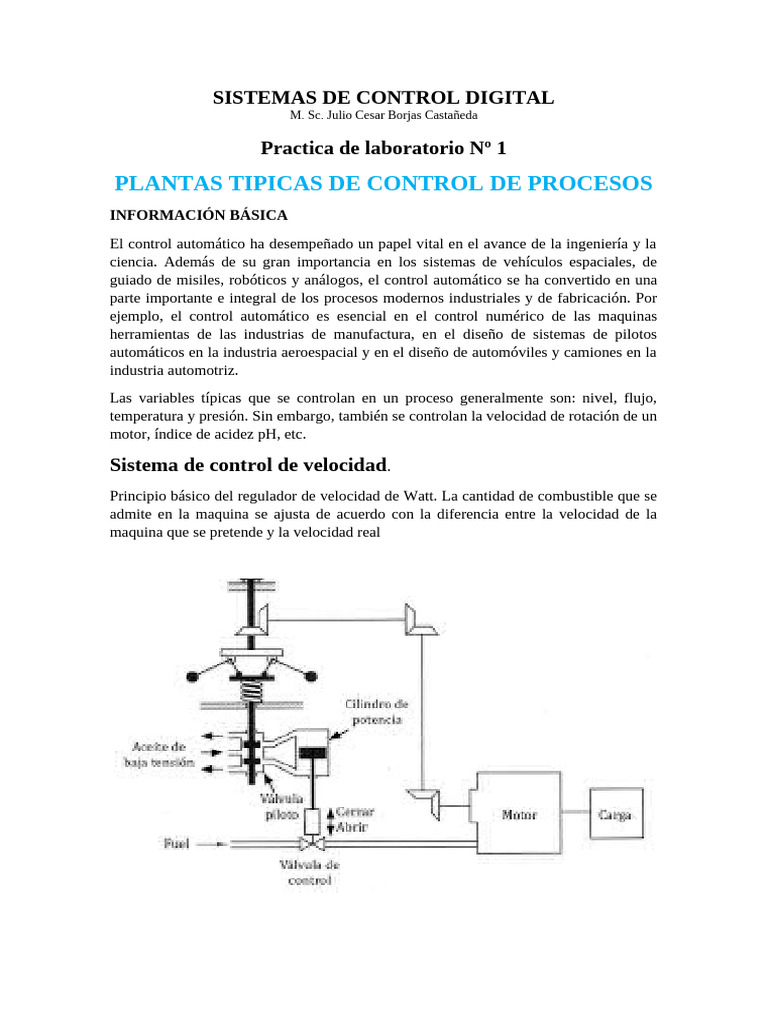 Labo1 Sistemas Tipicas de Control de Procesos | PDF