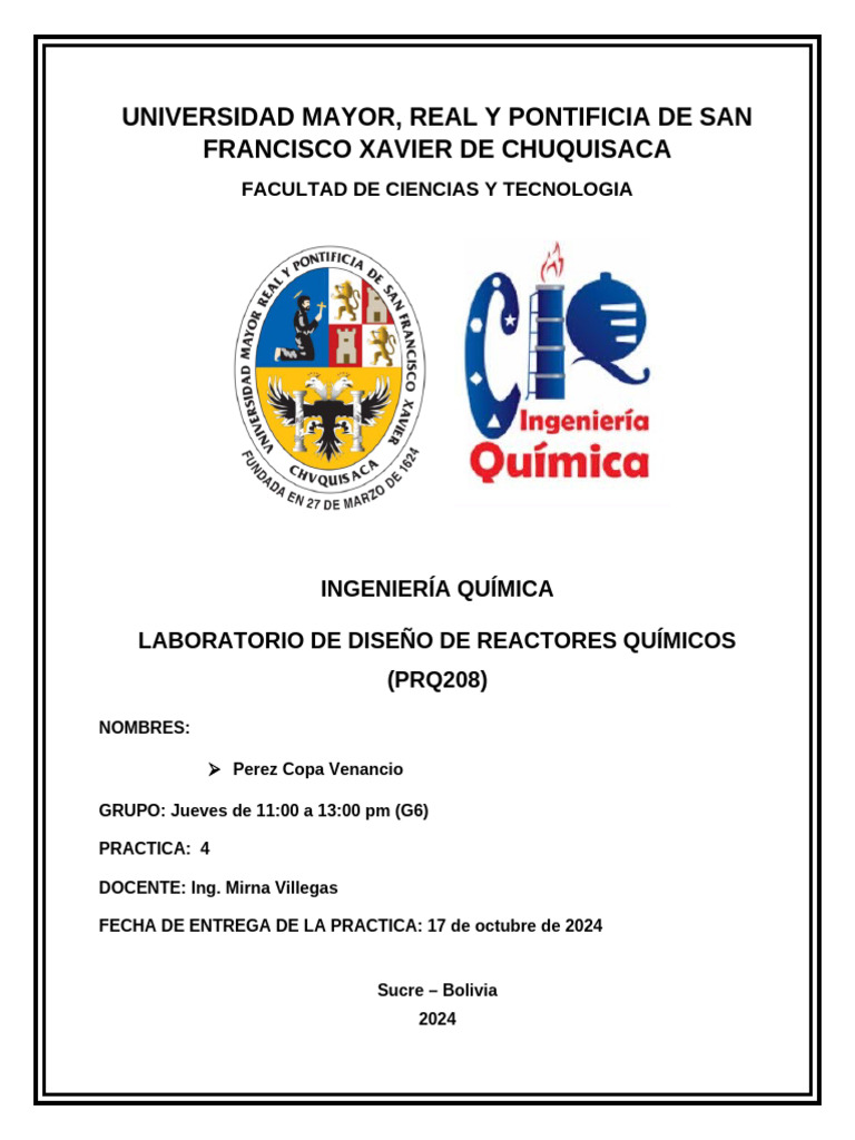 Practica 4 Lab Reactores | PDF | Regresión lineal | Análisis de regresión