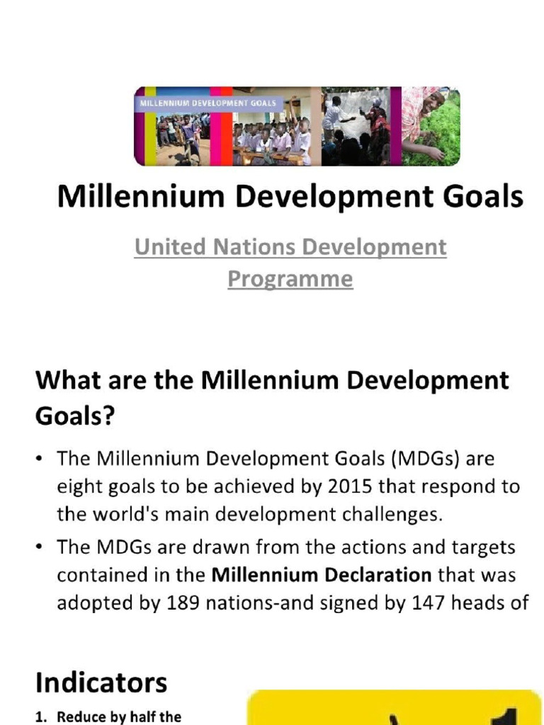 MDGs | PDF