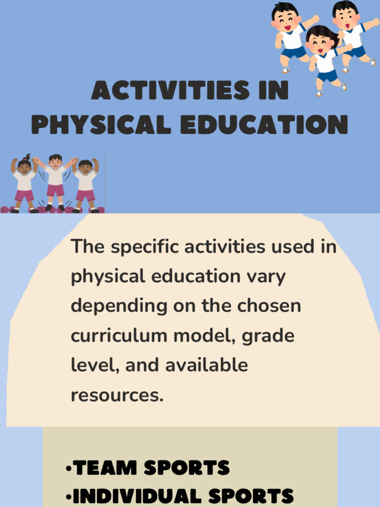 Physical Education Activities Overview | PDF | Physical Education ...