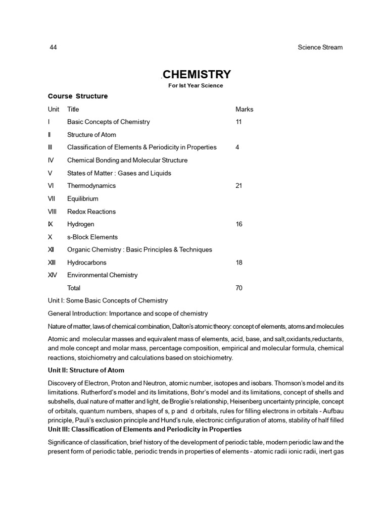 CHSE Science Syllabus | PDF | Matrix (Mathematics) | Euclidean Vector