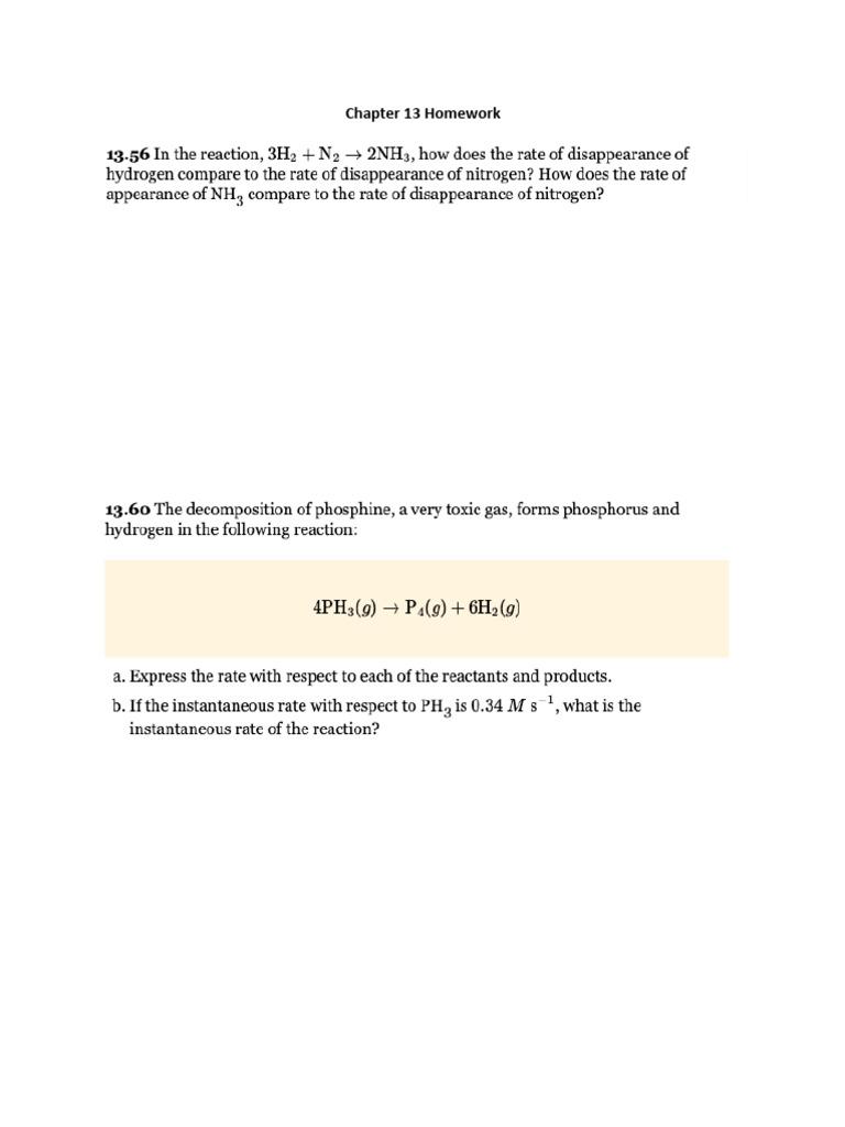 Chapter 13 Homework | PDF