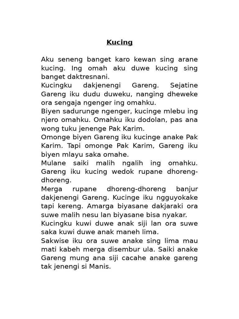 Kucing | PDF