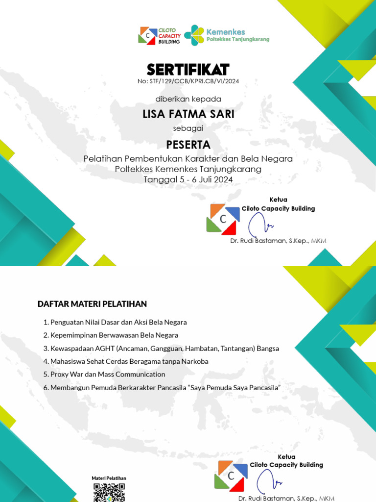 Sertifikat - Lisa Fatma Sari 3 | PDF