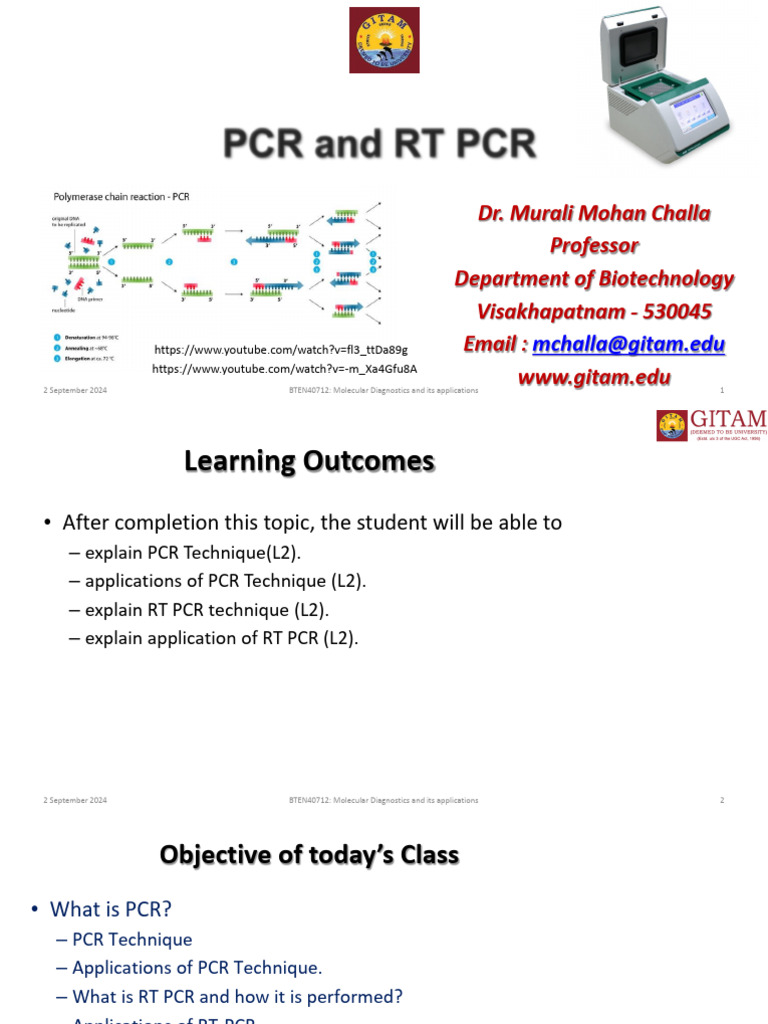 Methods of DNA and CDNA Amplification | PDF | Polymerase Chain Reaction ...