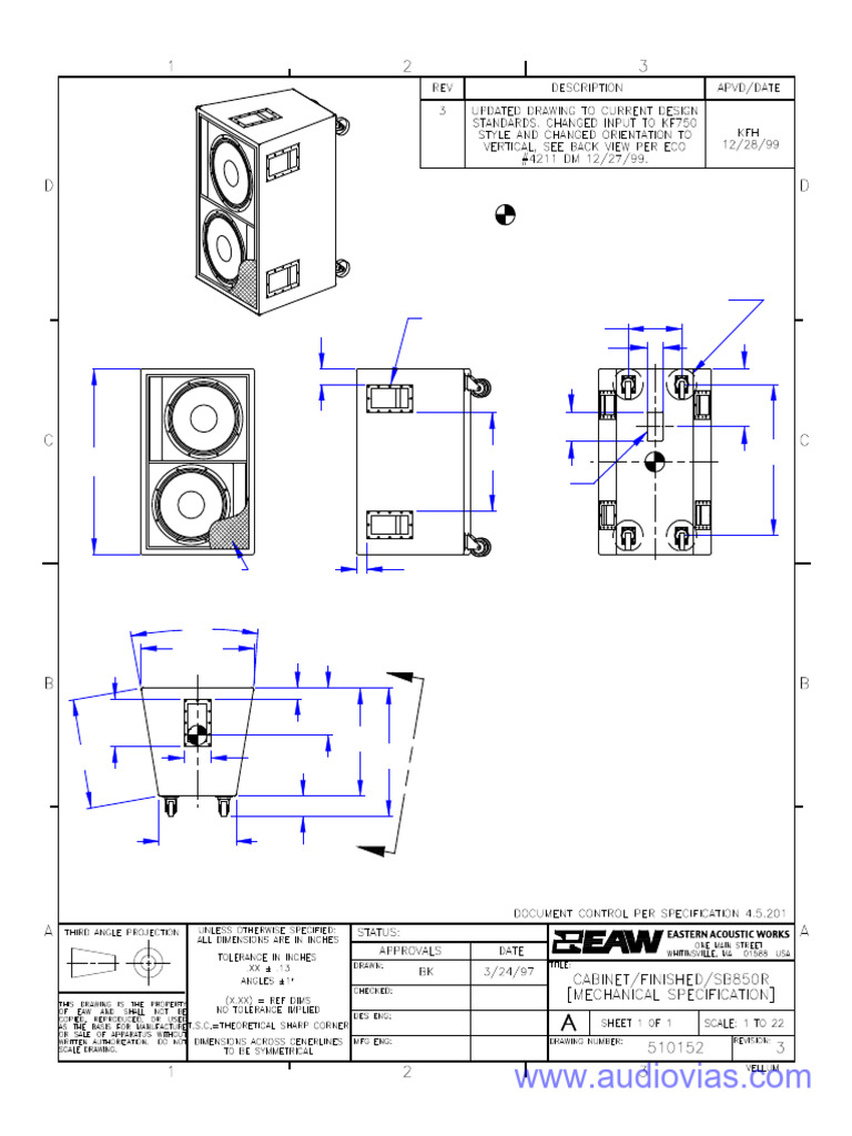 Eaw Sb850r 2d Eastern Acoustic Works Manual de Usuario | PDF