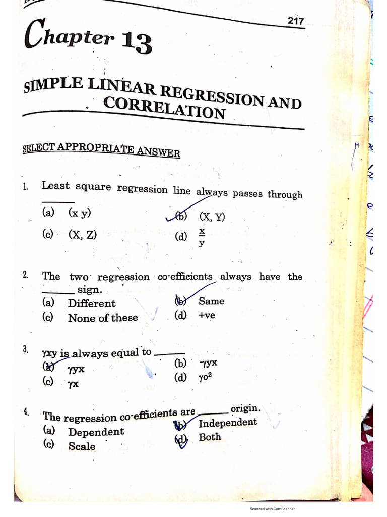 Regression and Correlation Notes (Biostatistics) | PDF