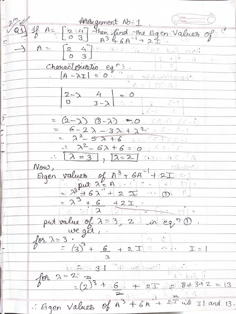 Maths 4 UT1 QB Solution | PDF
