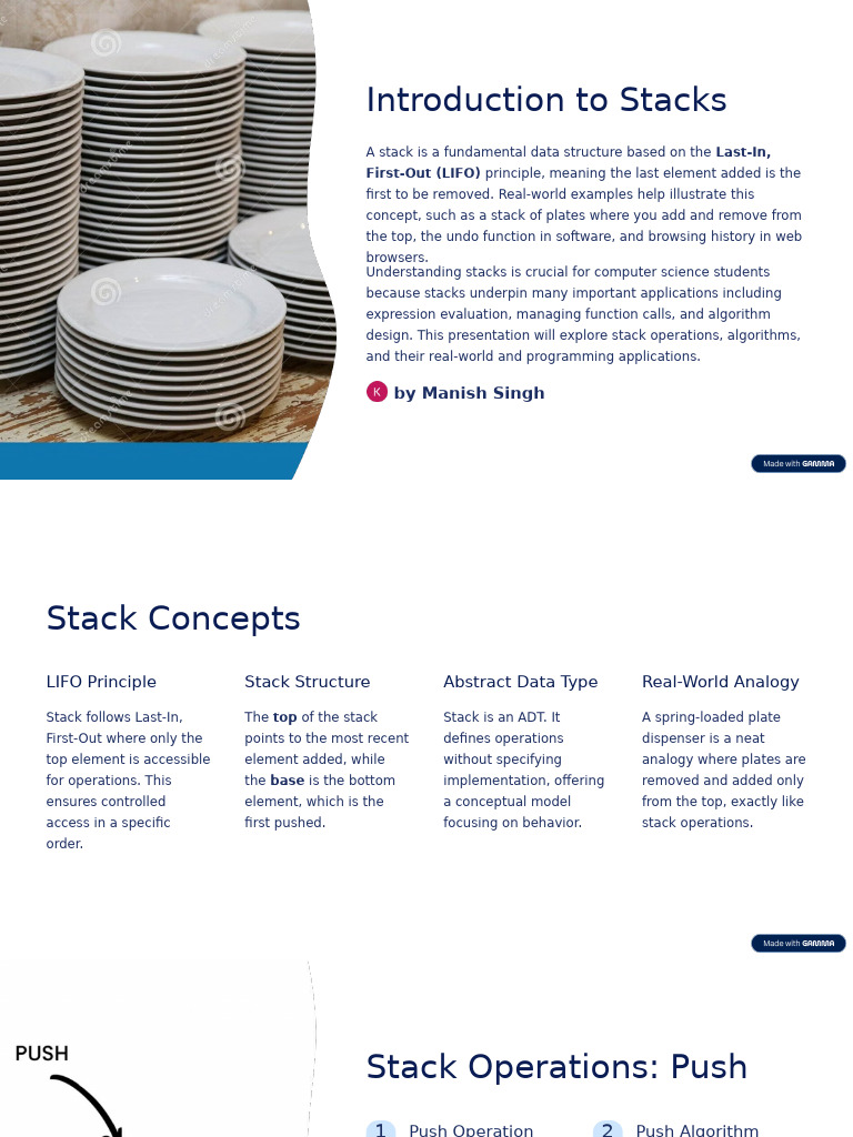 Introduction To Stacks | PDF | Computing | Computer Programming