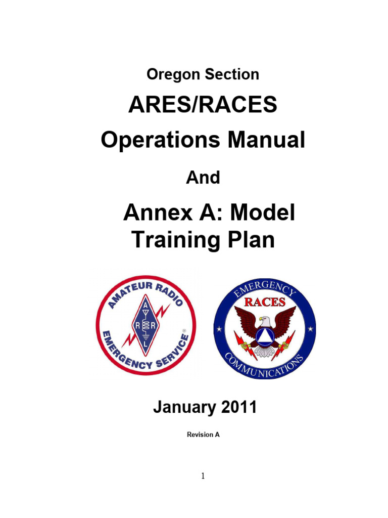 Oregon ARES/RACES Operations Manual | PDF | Emergency Management ...