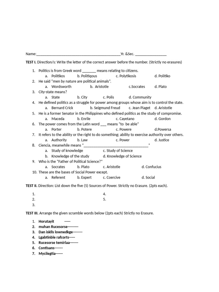 POLGOV EXAM 3rd Quarter | PDF | Epistemology | Science