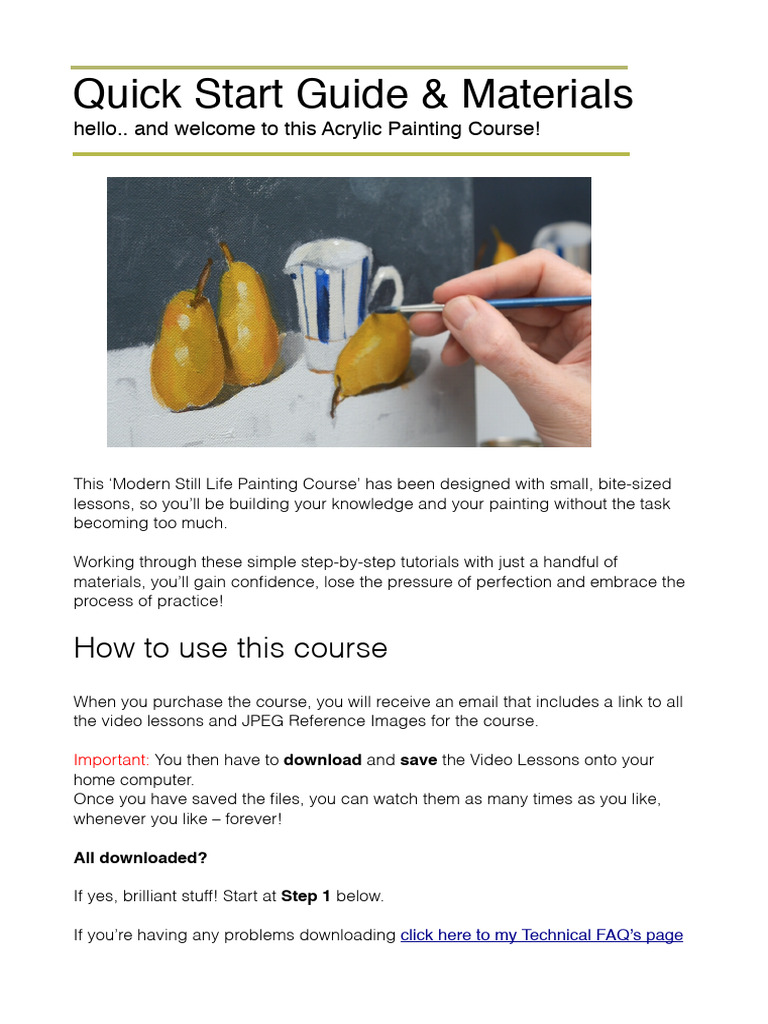 Modern Still Life Painting Guide | PDF | Acrylic Paint | Paintings