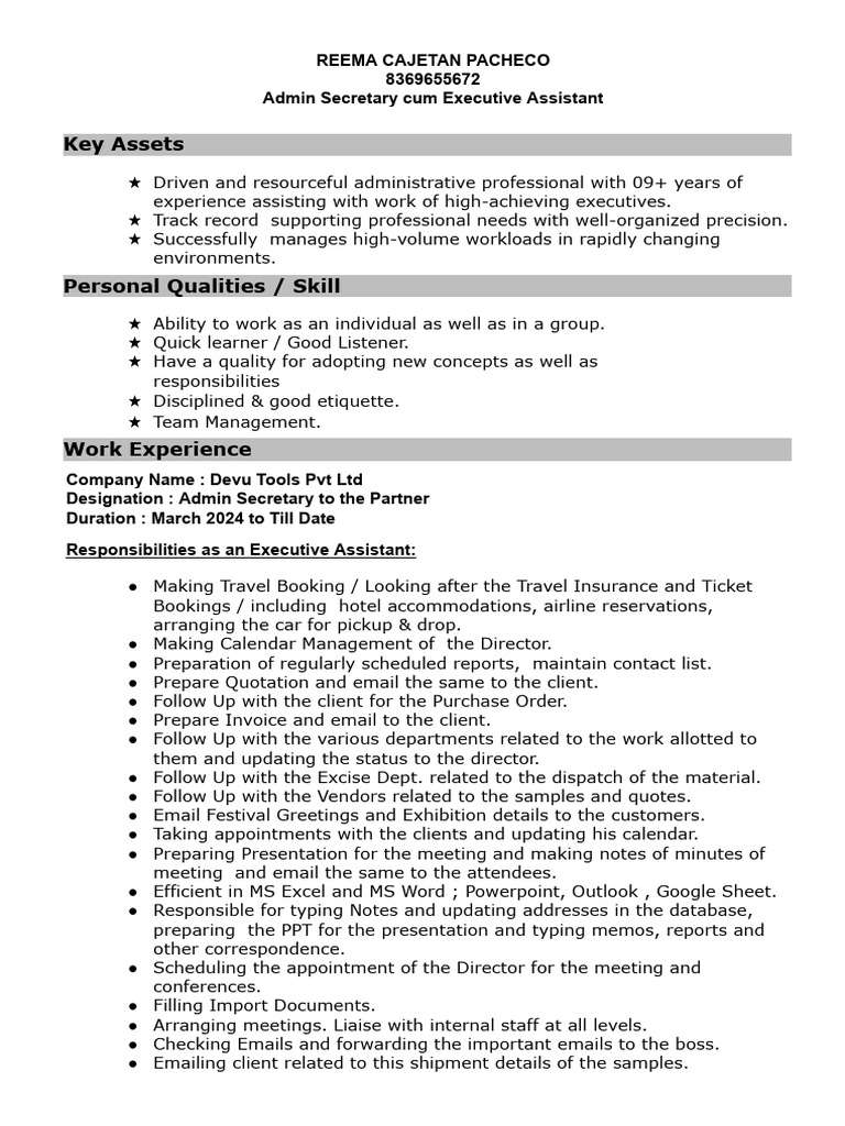 Reema Resume 13th Nov 2024 | PDF | Computing