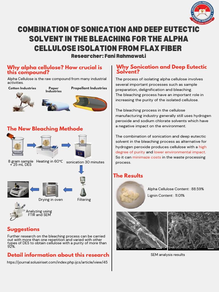 Eco-Friendly Alpha Cellulose Bleaching Process | PDF | Cellulose | Bleach