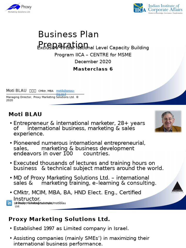 Business Plan Preparation Guide | PDF | Venture Capital | Corporate Finance