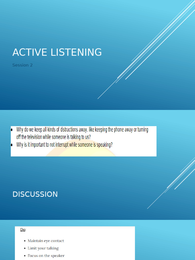 Active Listening | PDF