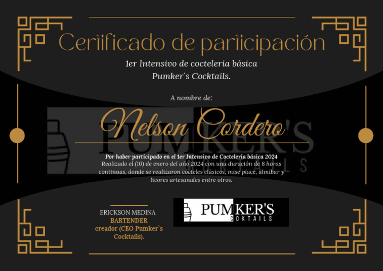 Certificado de Participacion | PDF