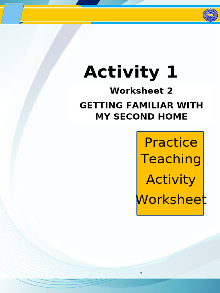 2025 PT Worksheet 2 Getting Familiar With My Second Home | PDF | Cognition