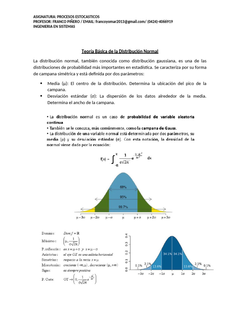Ejercicios de Distribucion Normal | PDF | Distribución normal ...