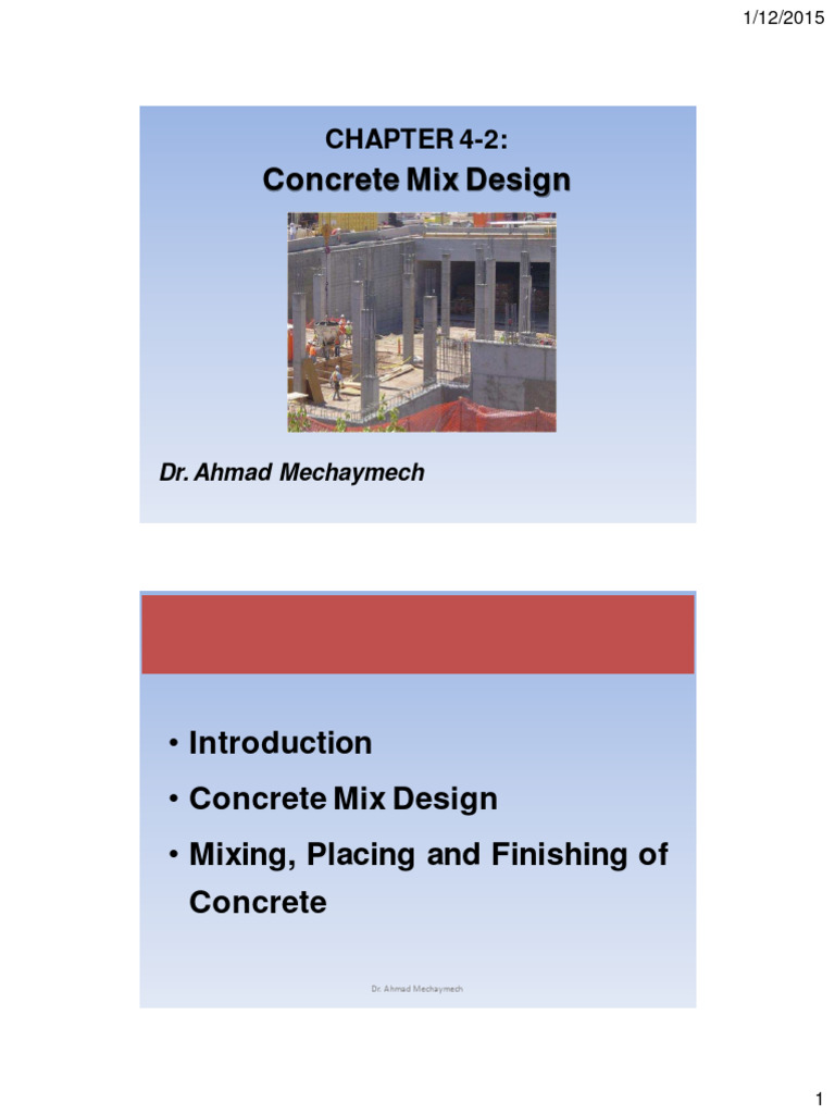 Concrete Mix Design Process Guide | PDF | Concrete | Structural Engineering