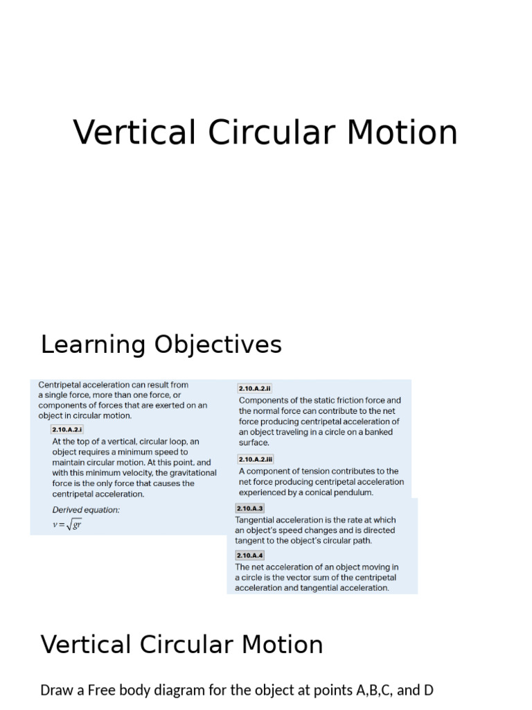 Vertical+Circular+Motion | PDF