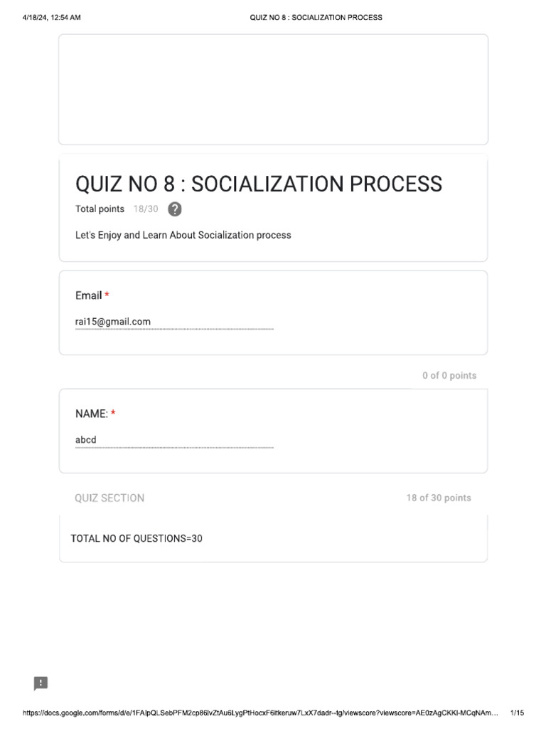 Socialization Process | PDF