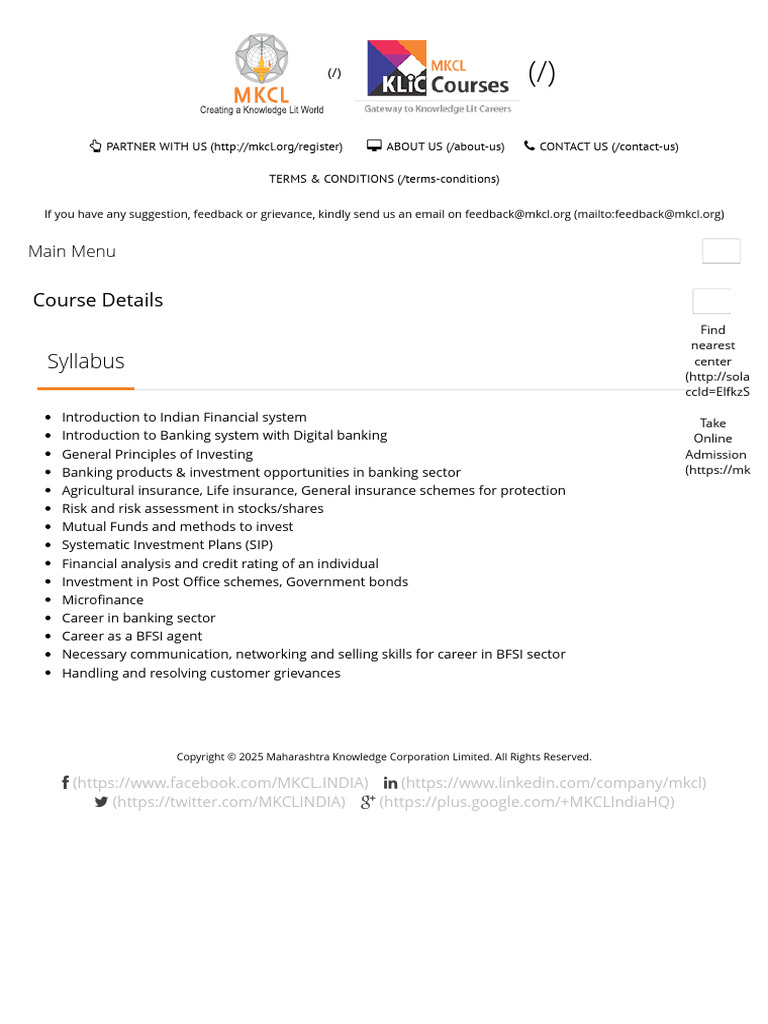 Syllabus _ MKCL's KLiC | PDF